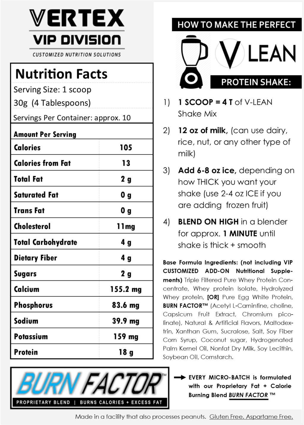 30-Day Weight Loss Shakes | V-LEAN Customized Formula Autoship | Vertex ...