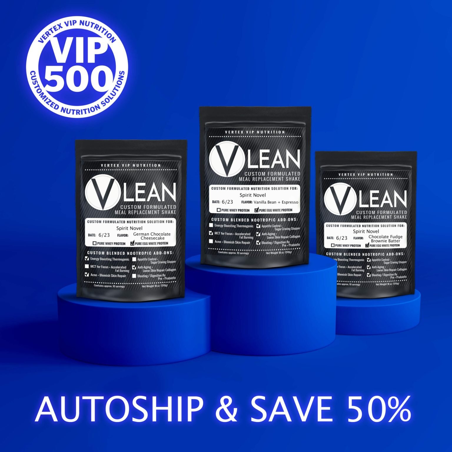 30-Day Weight Loss Shakes | V-LEAN Customized Formula Autoship | Vertex ...